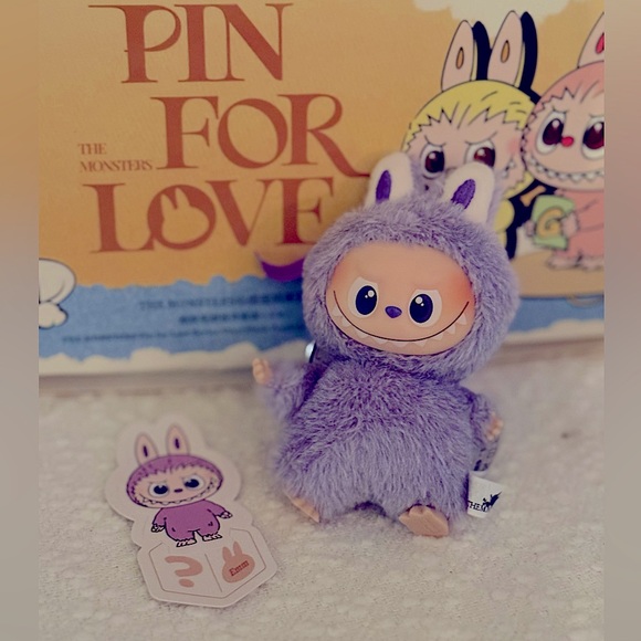 POP MART | Toys | New In Box Mini Pin For Love Labubu Purple Question ...